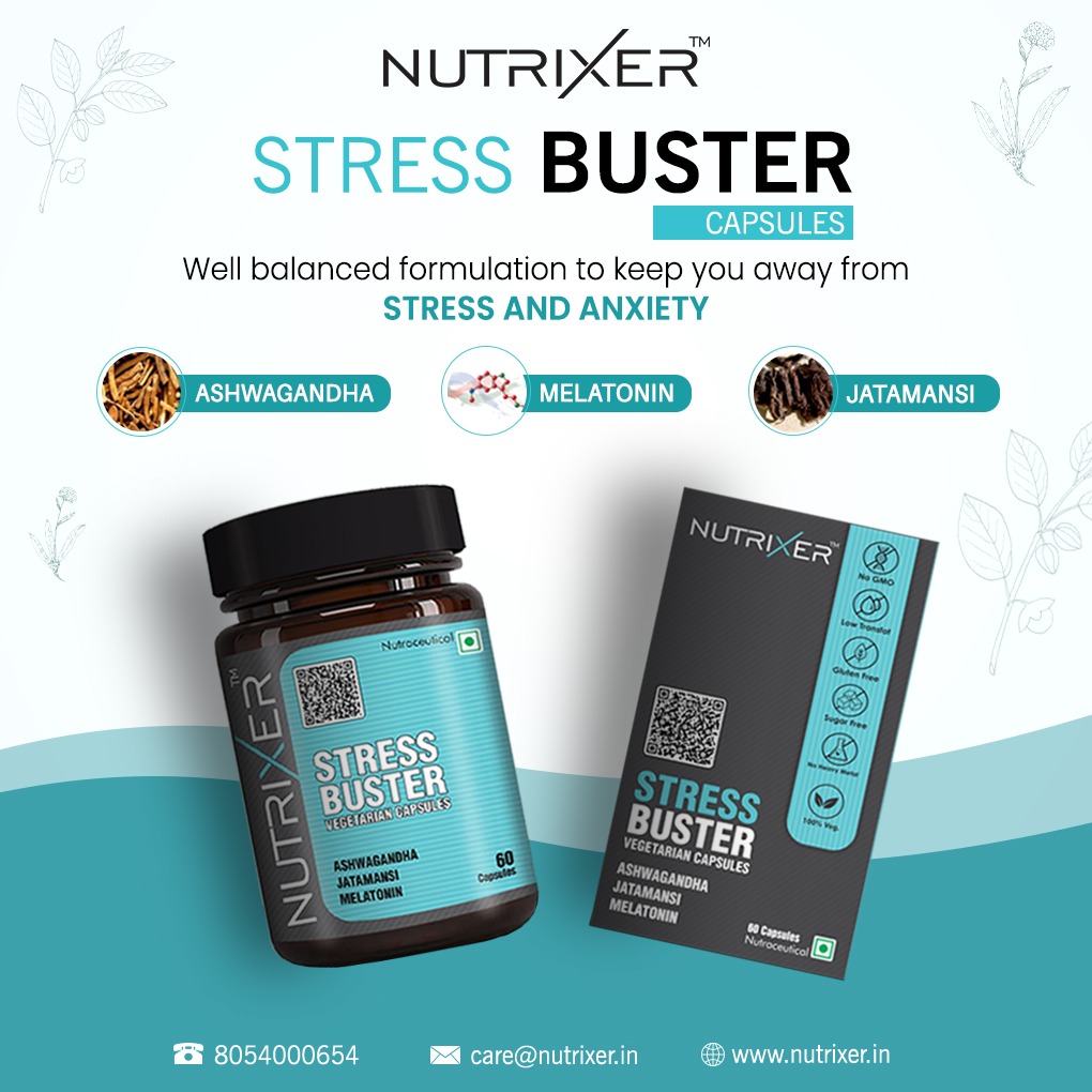 Nutrixer Stress Buster | Stress Relief Capsules Buy Online