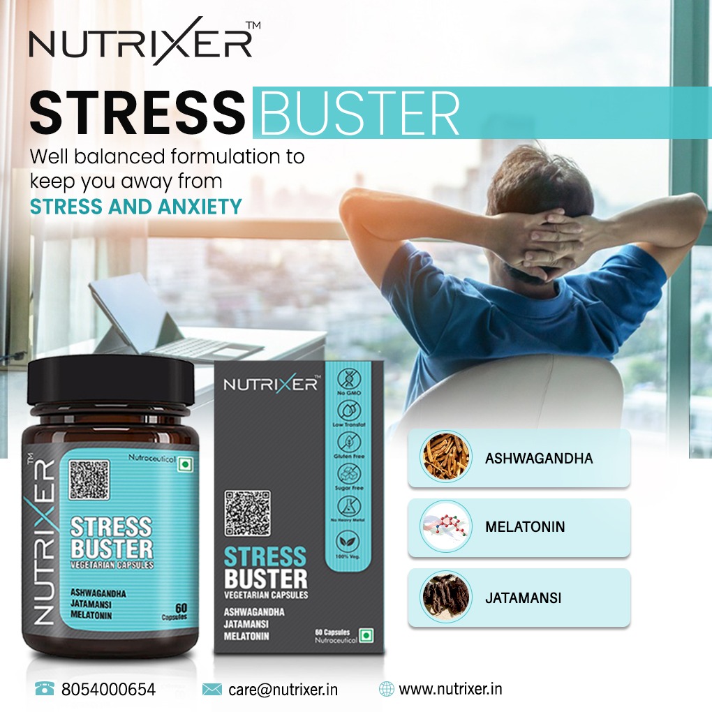 Nutrixer Stress Buster | Stress Relief Capsules Buy Online